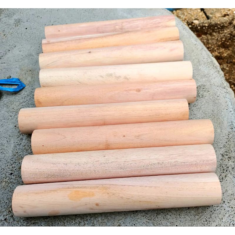 Jual Kayu bubut mulus kayu dowel diameter 3cm, 4cm panjang bisa reques ...