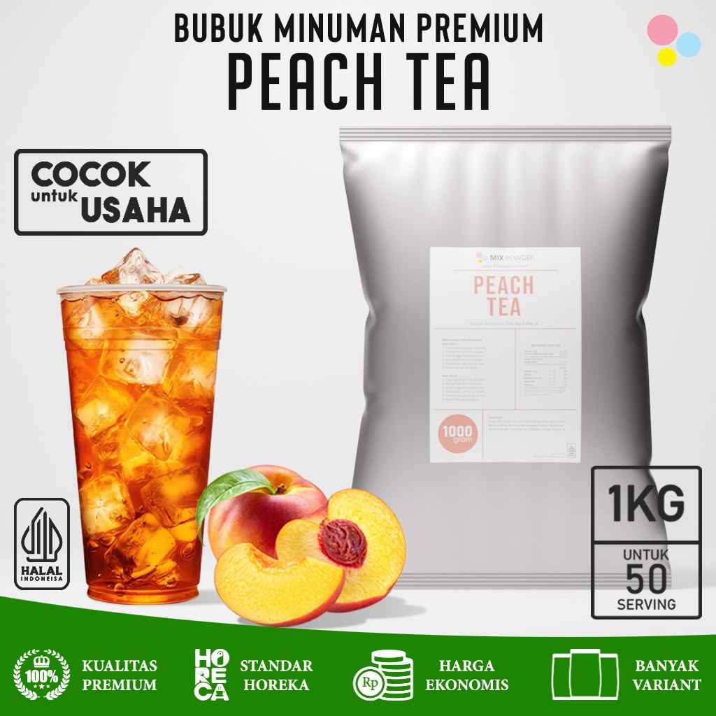 Jual Bubuk Minuman Rasa Peach Tea Powder 1Kg Bubuk Minuman The Rasa ...