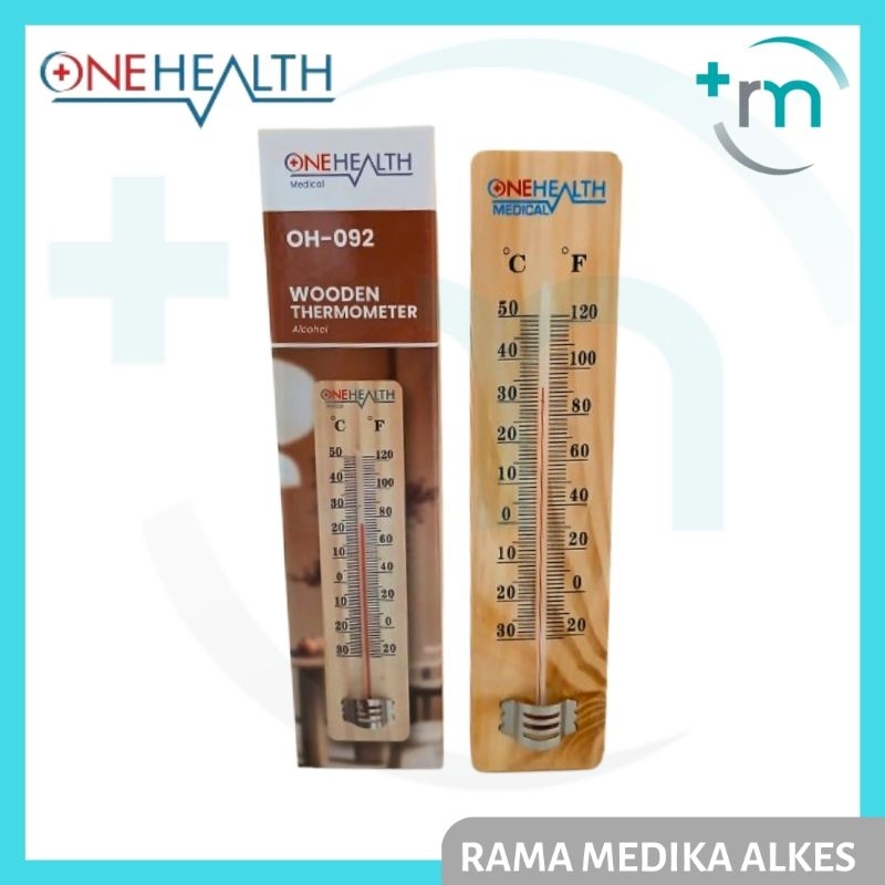 Jual Termometer Ruangan Kayu ONEHEALTH pengukur suhu ruang | termometer ...