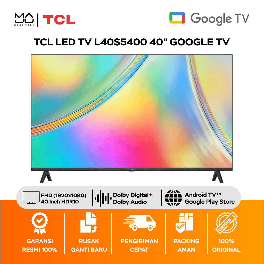 Jual TV TCL 40 inch Smart LED TV L40S5400 - Google TV Garansi Resmi ...