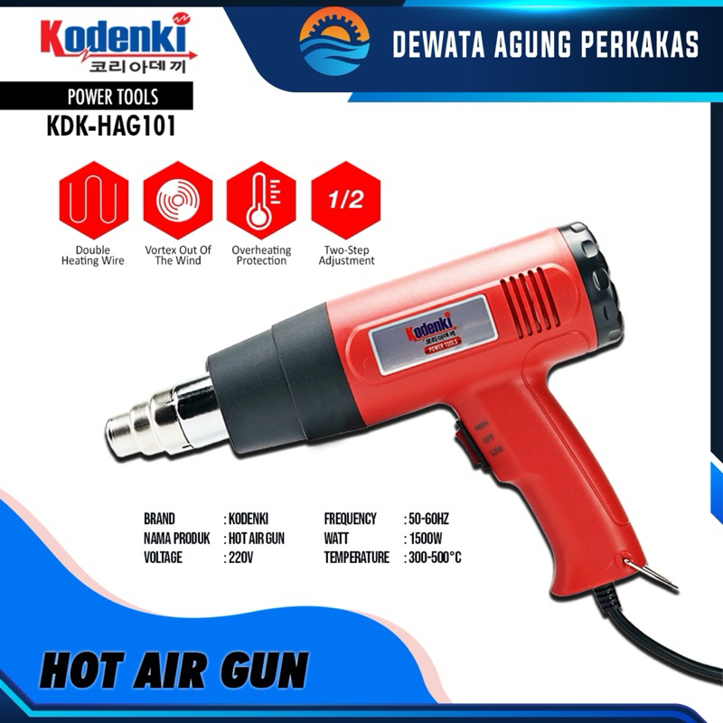 Jual Mesin Hot Gun Heat Gun Kodenki Mesin Pemanas Pipa PVC Plastik ...