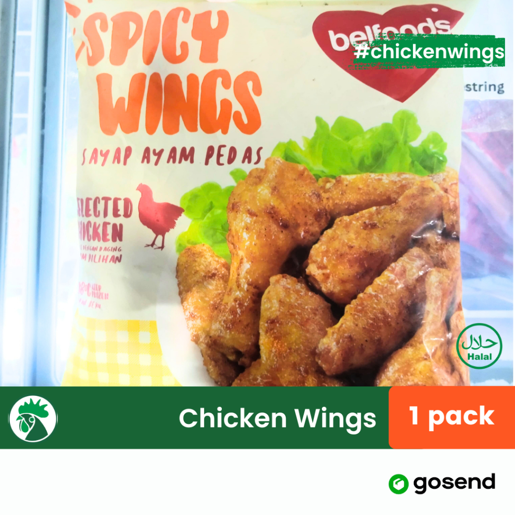 Jual Belfoods Spicy Chicken Wings | Sayap Ayam Bumbu 500gr | Shopee Indonesia