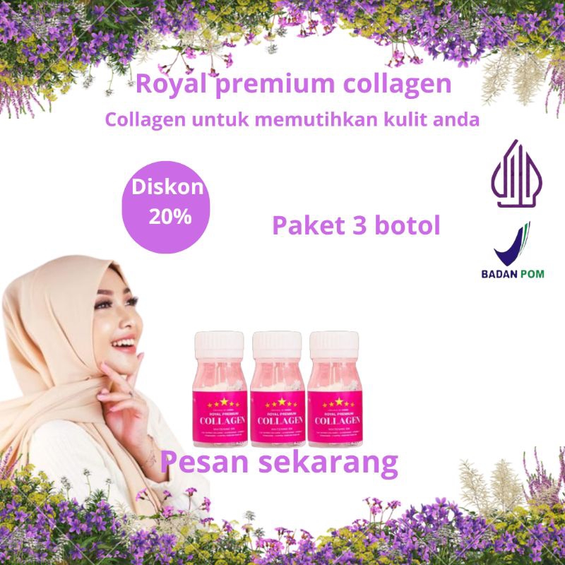 Jual (PAKET 3 BOTOL) ROYALE PEPTIDE COLLAGEN & GLUTATHIONE BOOSTER ...