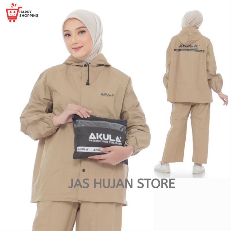 Jual Jas Hujan Pria Wanita Bahan PVC Tebal Kuat Elastis ANTI REMBES AKULA | Shopee Indonesia
