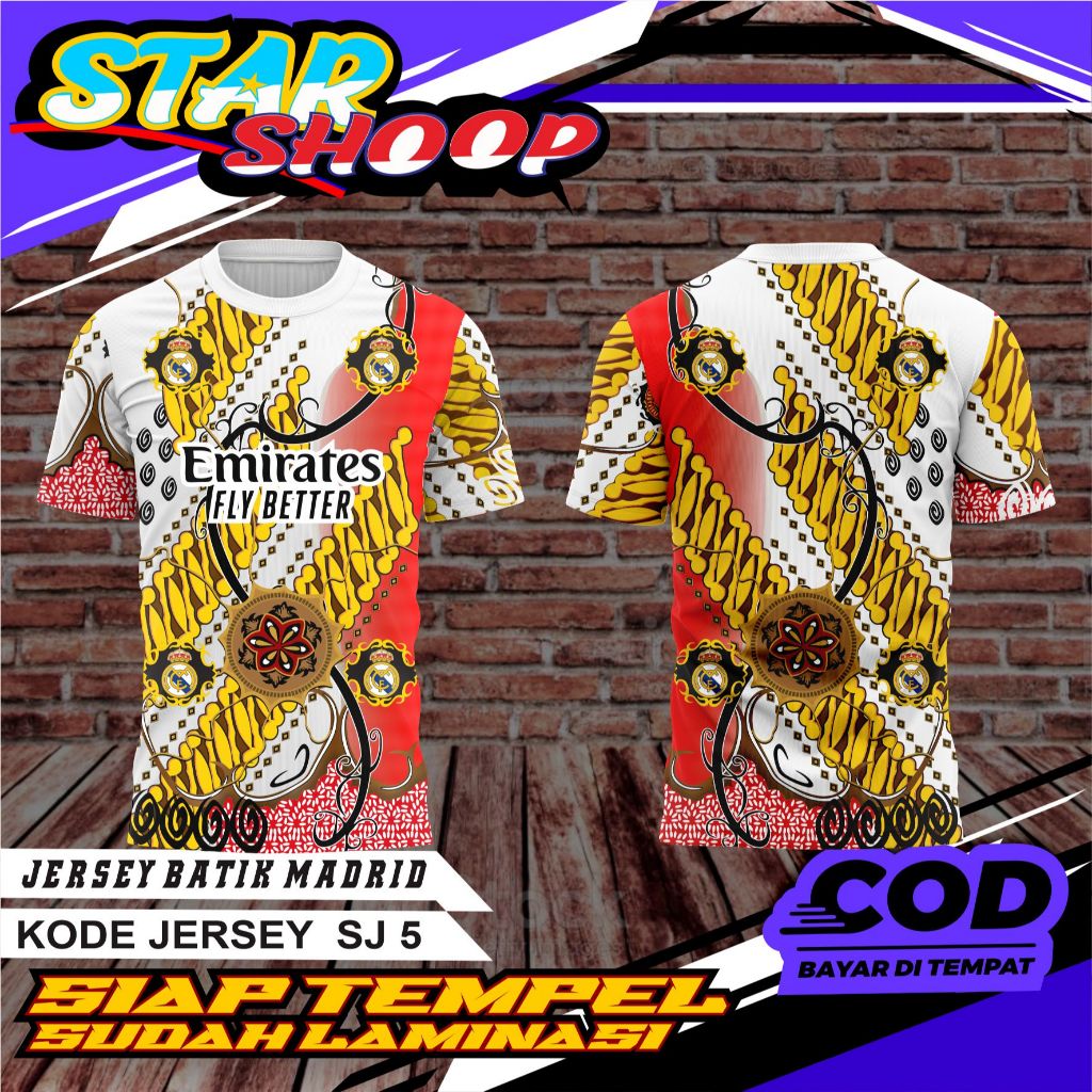 Jual JERSEY HOME BATIK MADRID NEW 2024 | Shopee Indonesia