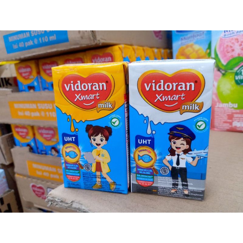 Jual susu uht vidoran xmart 110ml | Shopee Indonesia