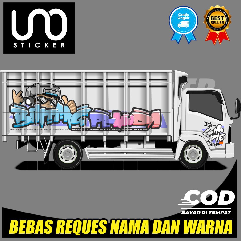 Jual JUAL STICKER BAK SAMPING MODEL BARU TRUCK ( TERLARIS ) | Shopee ...