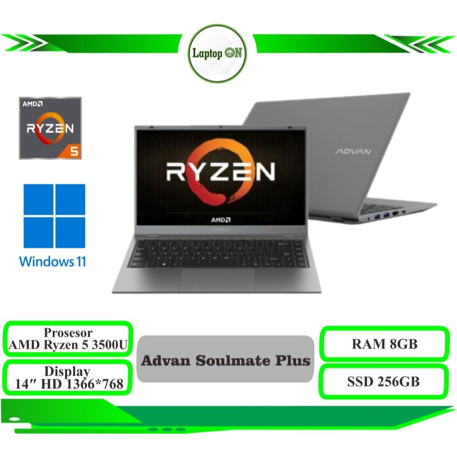 Jual Advan Soulmate Plus / Advan Soulmate Ryzen 5 / Intel N4020 RAM 8GB ...