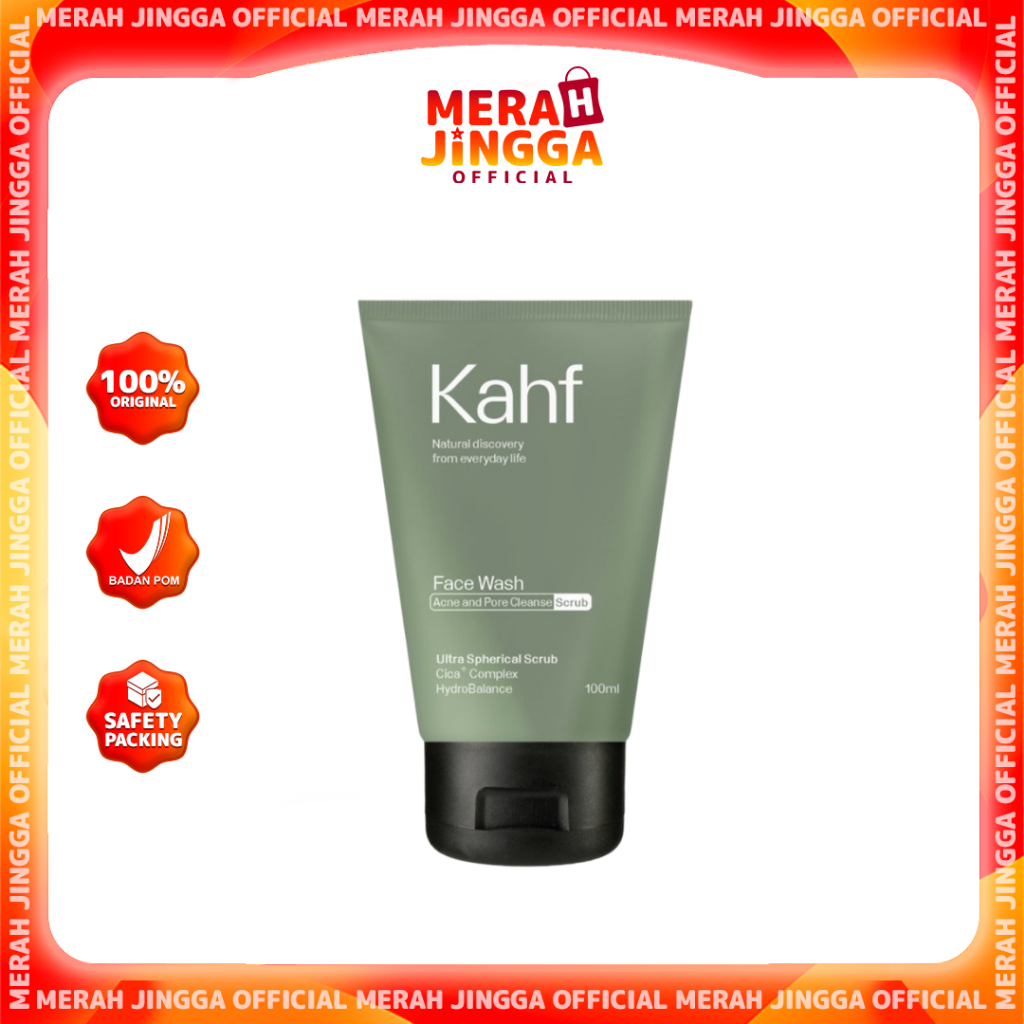 Jual Kahf Acne and Pore Cleanse Face Wash 100ml - Daily Scrub | Merah ...