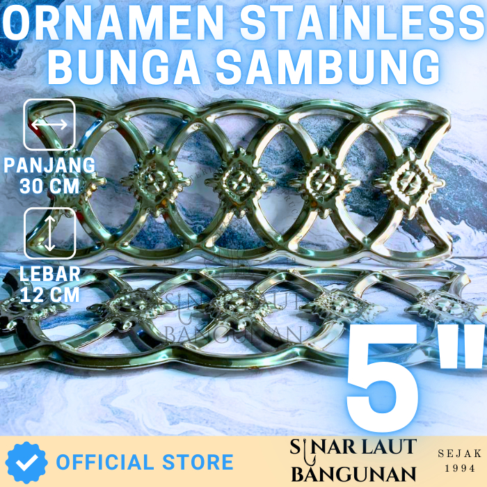 Jual Ornamen Pagar Stainless Bunga Sambung 12 CM | Shopee Indonesia