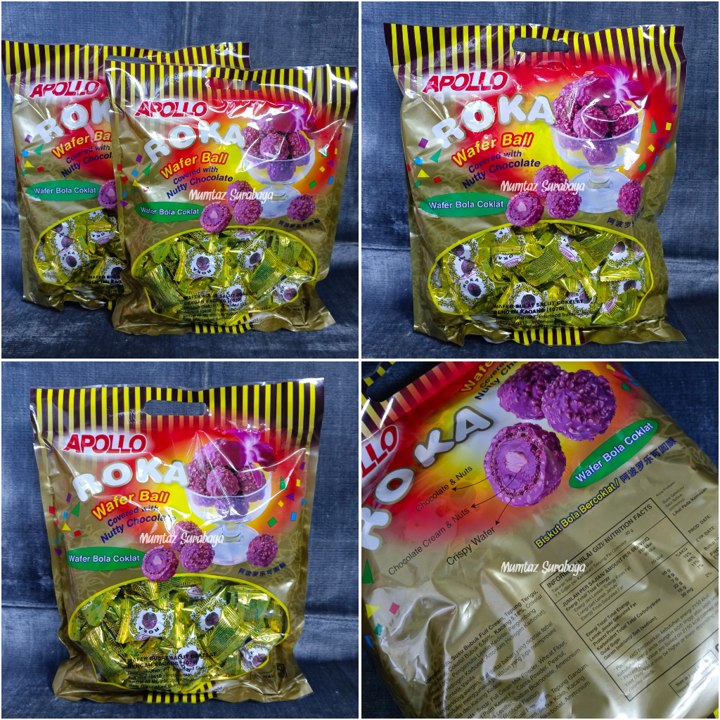 Jual Roka Coklat Apollo Wafer Ball Roka Apollo Wafer Ball Coklat Import ...