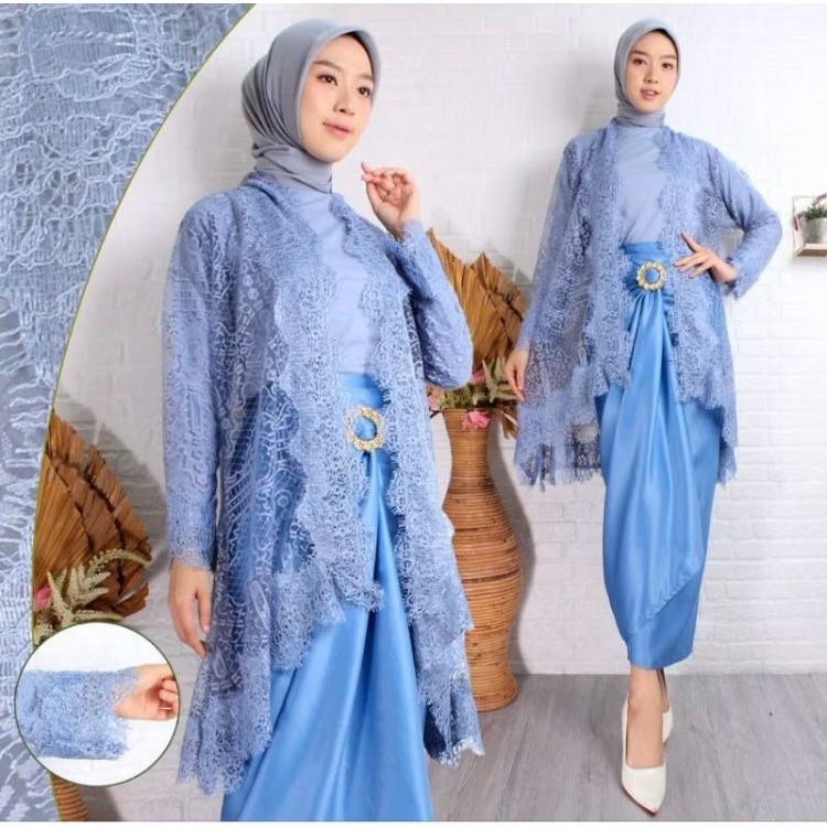 Jual outer brukat premium//outer Nara brokat//brokat lembut//kebaya ...