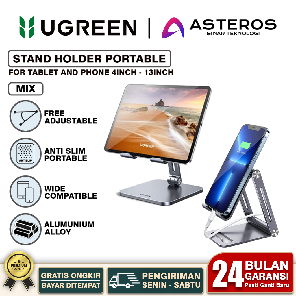 Jual UGREEN Stand Holder Full Aluminium Dudukan HP Tablet Laptop 80708 ...