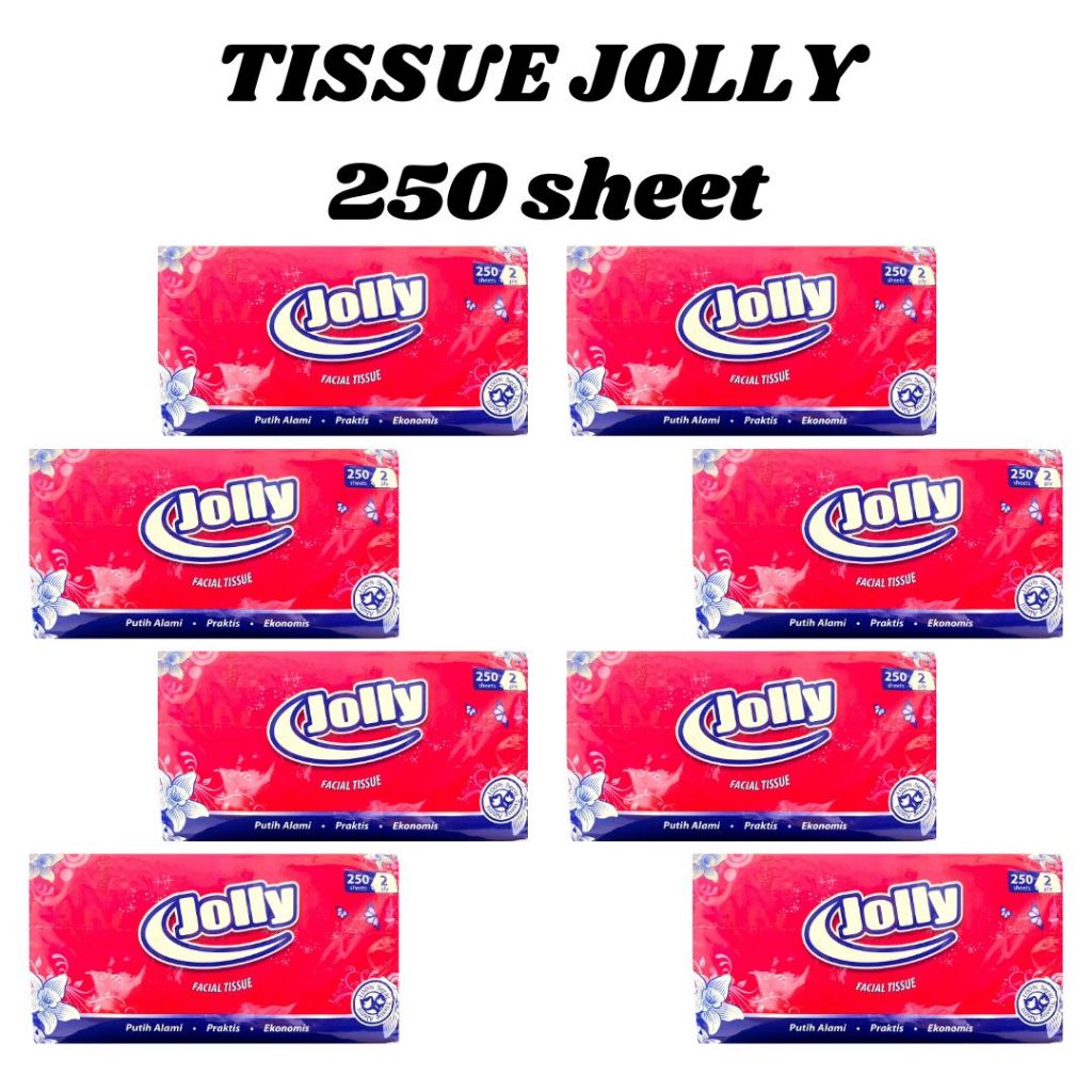 Jual TISSUE FACIAL JOLLY 250 sheet -2PLY ( PAKET 8 PACK ) | Shopee ...