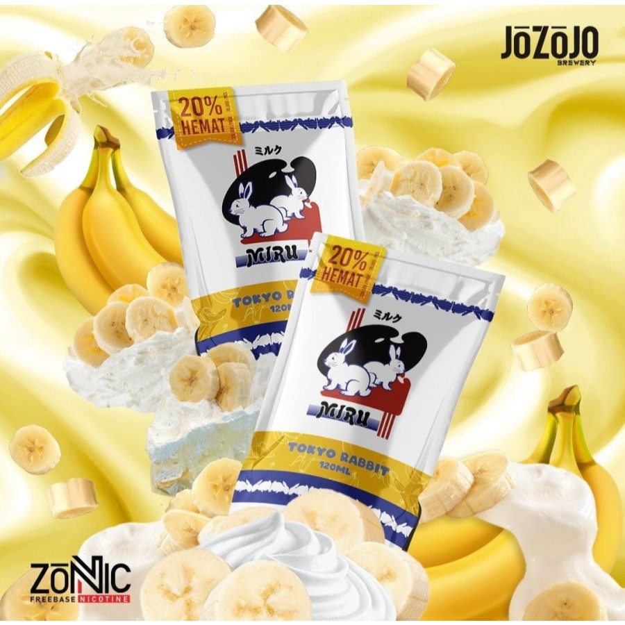 Jual Liquid Miru Tokyo Banana 3MG 60ML by Jozojo ( 1 Botol ) | Shopee ...
