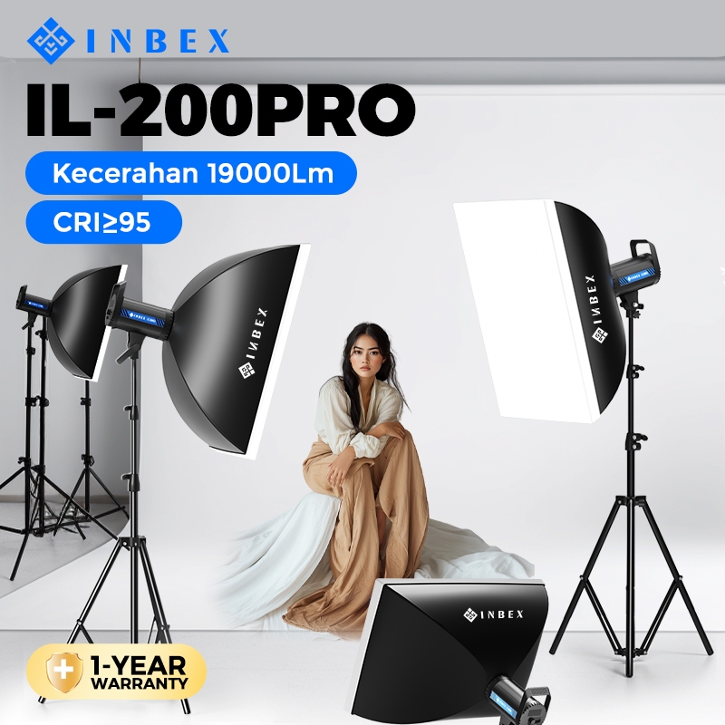 Jual INBEX IL-200PRO Lampu Foto COB 200W LED Display lampu live ...