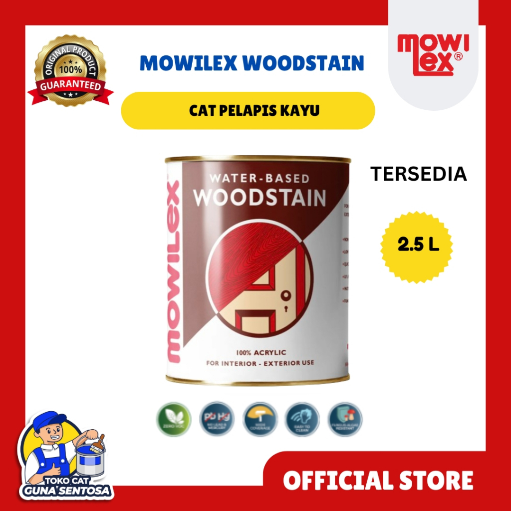 Jual CAT PELAPIS KAYU PREMIUM MOWILEX WOODSTAIN 1L | Shopee Indonesia
