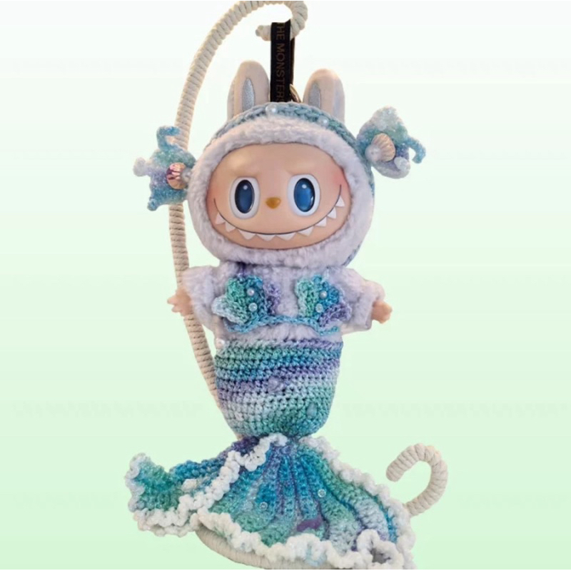 Jual Labubu clothes vinyl blind box pendant mermaid style baby dress ...