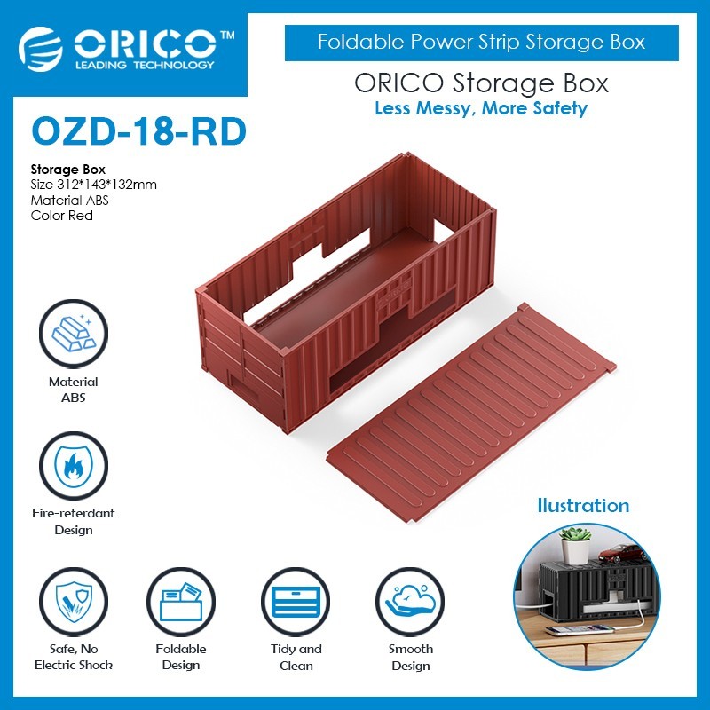 Jual ORICO Foldable Power Strip Storage Box - OZD-18 | Shopee Indonesia