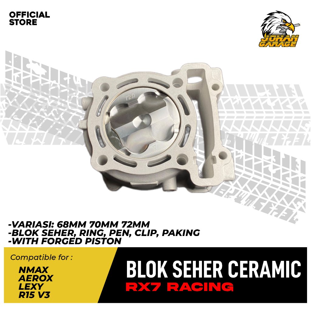 Jual Blok Seher Rx7 Racing Nmax Aerox Lexy R15 V3 68mm 70mm 72mm ...