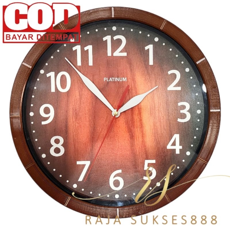 Jual Jam Dinding Polos Model Kayu ada motif di list nya UKURAN 26 CM ...