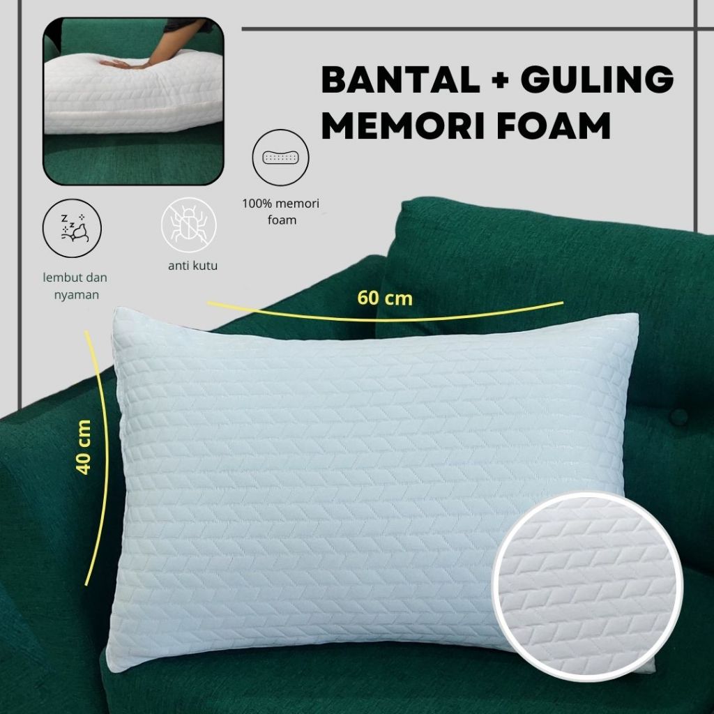 Jual BANTAL TIDUR PREMIUM MEMORY FOAM / BANTAL ASLI BUSA MEMORY FOAM ...