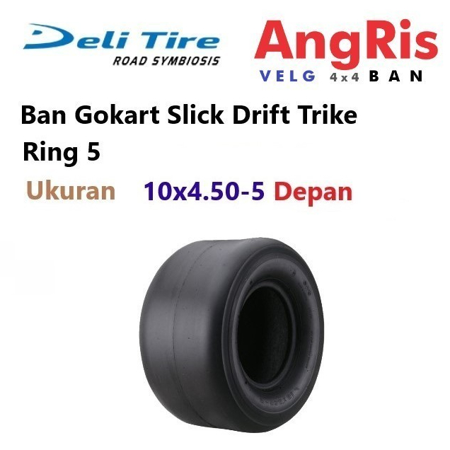 Jual Ban Deli Tire Gokart Ukuran 10x4.50 - 5 Ban Depan Tubeless Go Ride ...