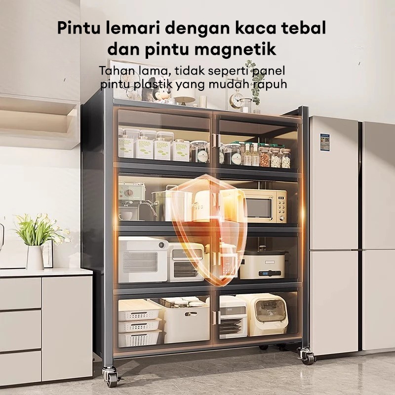 Jual Rak Lemari Dapur stainless steel Lemari dapur serbaguna Lemari rak ...