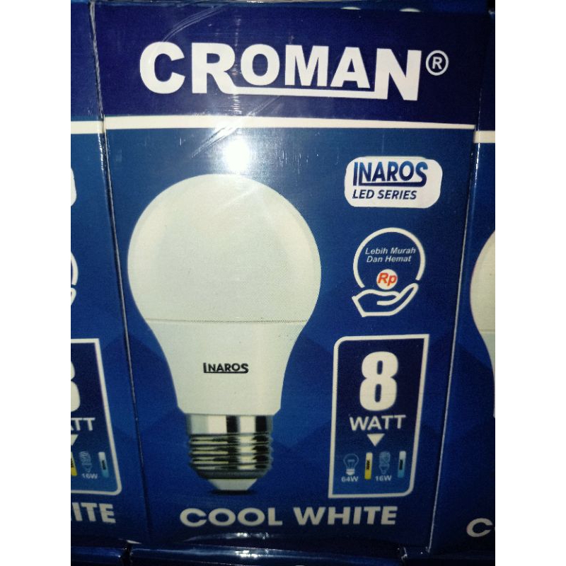 Jual LAMPU CROMAN INAROS LED BLUB 8 WATT | Shopee Indonesia
