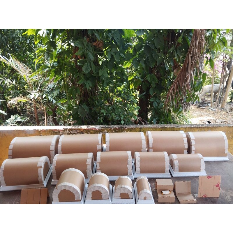 Jual box hantaran fiber 4 cm, baki putih tutup akrilik lengkung ...