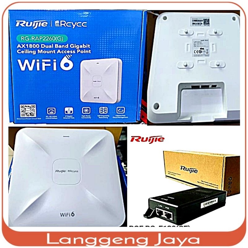 Jual Ruijie RG-RAP 2260(G) reyeewifi 6 access points dual band gigabit+ ...