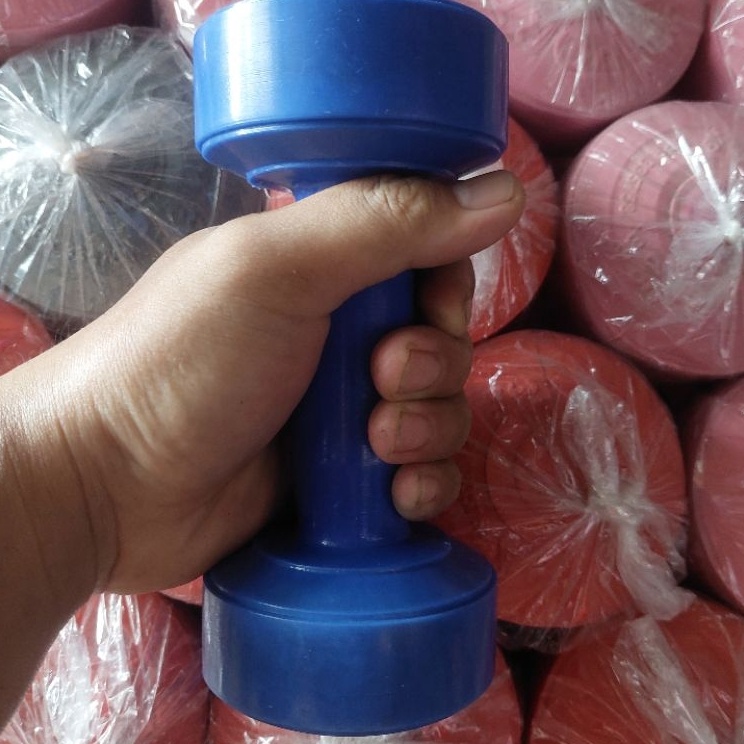Jual Lebih Keren Dumble dumbble dumbel dumbell barbel barbell 1kg pvc ...