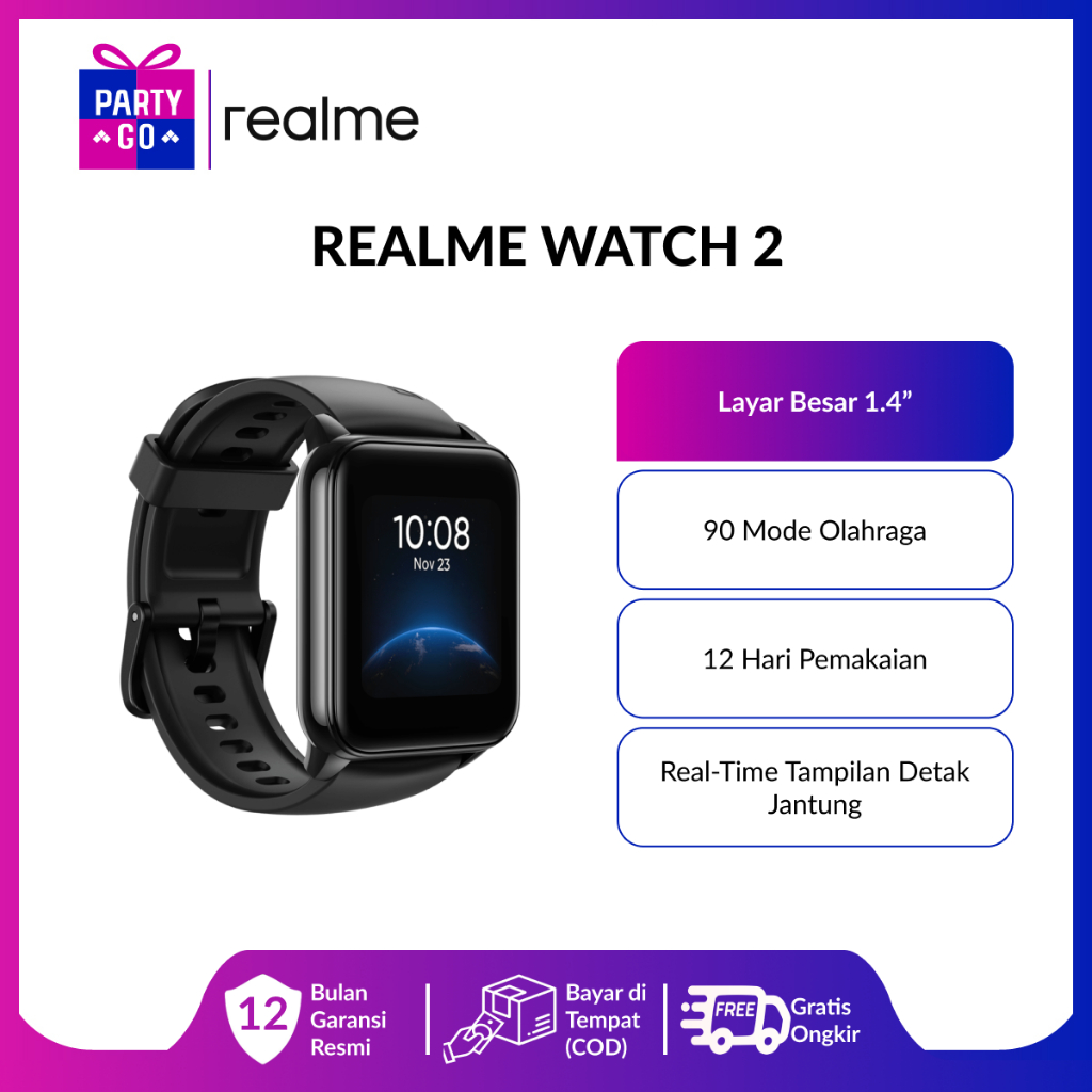 Jual Realme Watch 2 Garansi Resmi Spo2 Monitor Oxymeter Oximeter Real ...