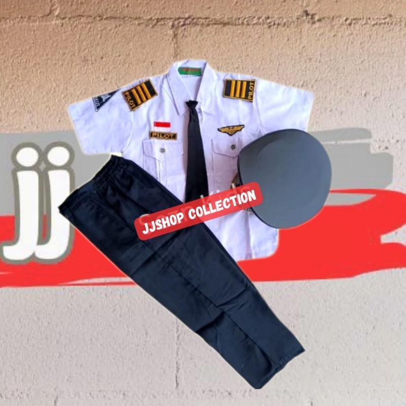 Jual Baju Kostum Karnaval Profesi Pilot Lengan pendek , Baju pilot anak ...