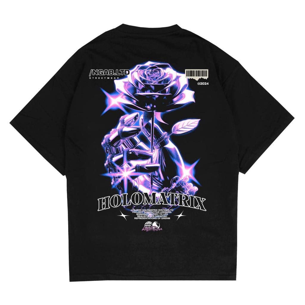 Jual Ngab Kaos Baju Distro Oversize Holomatrix Unisex OVZ027 Hitam Pria ...