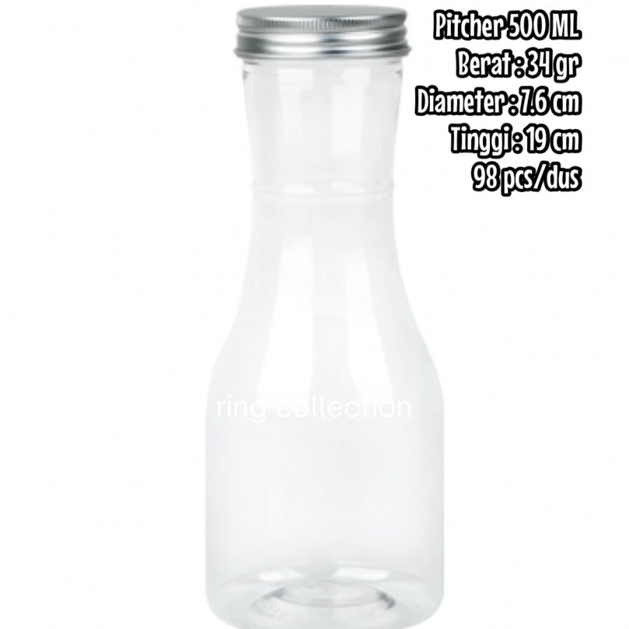 Jual Botol Pitcher 500 ml botol juice premium botol kombucha | Shopee ...