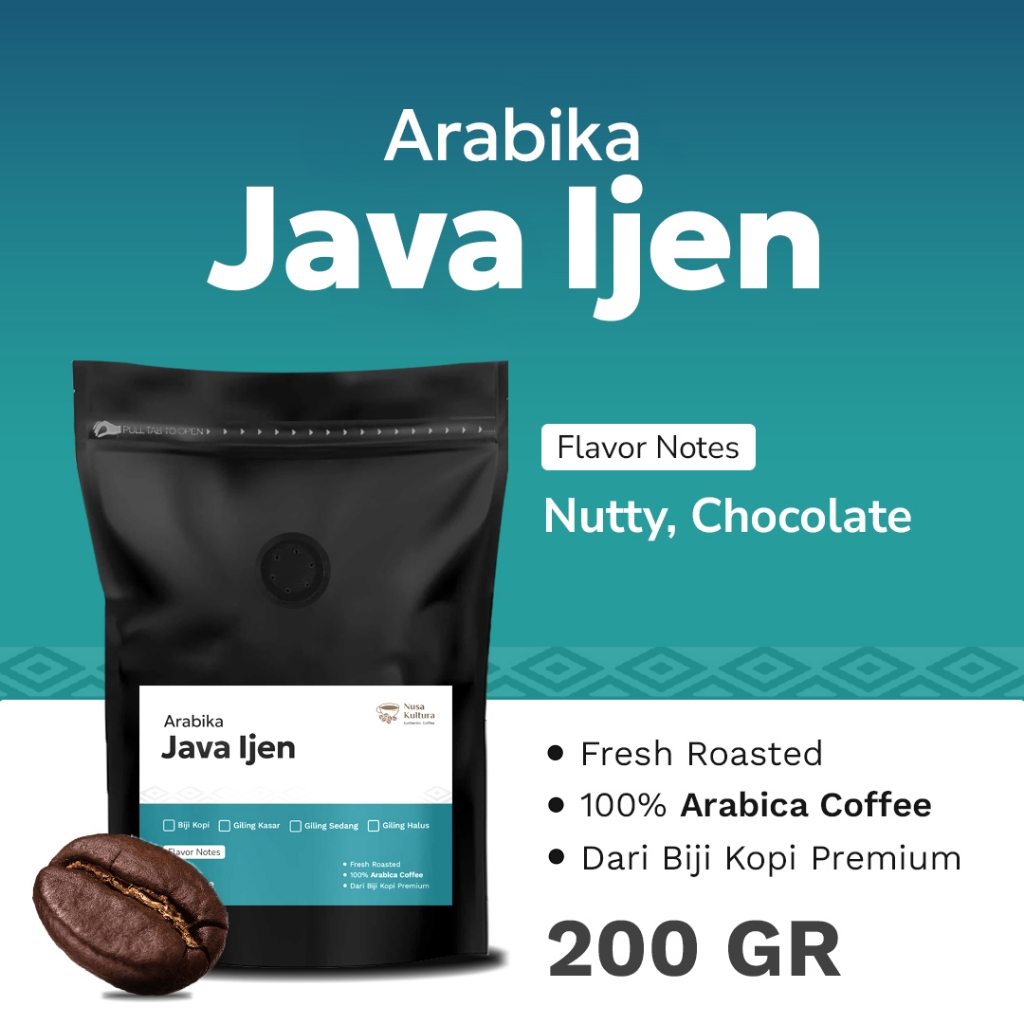 Jual KOPI ARABIKA JAVA IJEN NUSA KULTURA 200 GRAM | KOPI BUBUK ASLI ...
