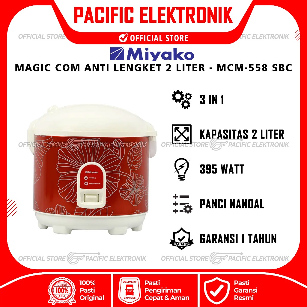 Jual Magic Com Miyako 2Liter MCM-558SBC / 558SBC | Shopee Indonesia