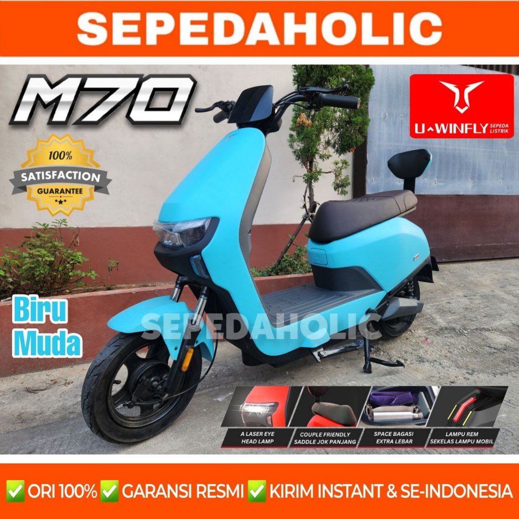 Jual Sepeda Listrik UWINFLY M70 M70 SMART KEY 500 Watt Electric E Bike ...