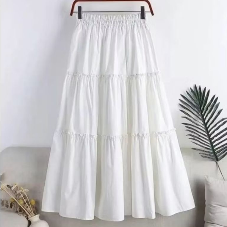 Jual 𝑨𝒎𝒆𝒓𝒕𝒂𝑯𝒊𝒋𝒂𝒃 Sabila Ruffe skirt - Rok Rempel 3 susun Panjang Maxi ...