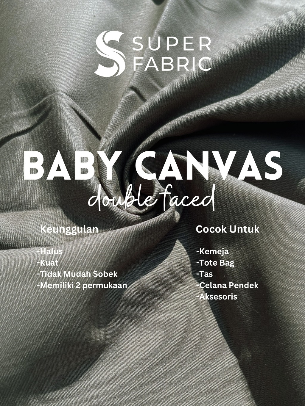 Jual Kain Baby Canvas Double Faced Full Cotton katun 0.5 meter | Shopee ...
