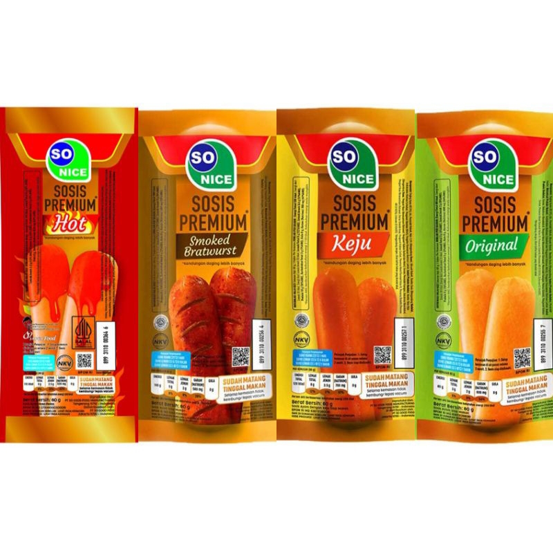 Jual SO NICE Sosis Premium 60 g | Shopee Indonesia