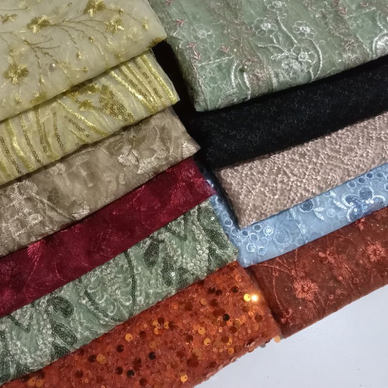 Jual kain brukat tile potongan | Shopee Indonesia
