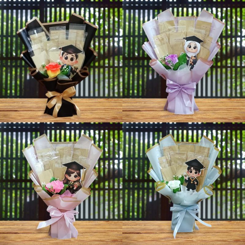 Jual BUKET BUNGA // BUKET TOPPER WISUDA // BUKET SLOT UANG KOSONGAN ...
