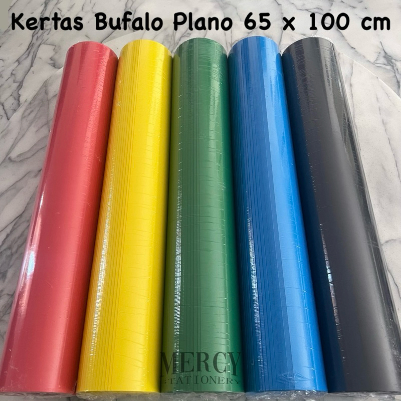 Jual 25 Lembar - Kertas Bufalo Plano 65x100 cm Hitam Merah Hijau Kuning ...