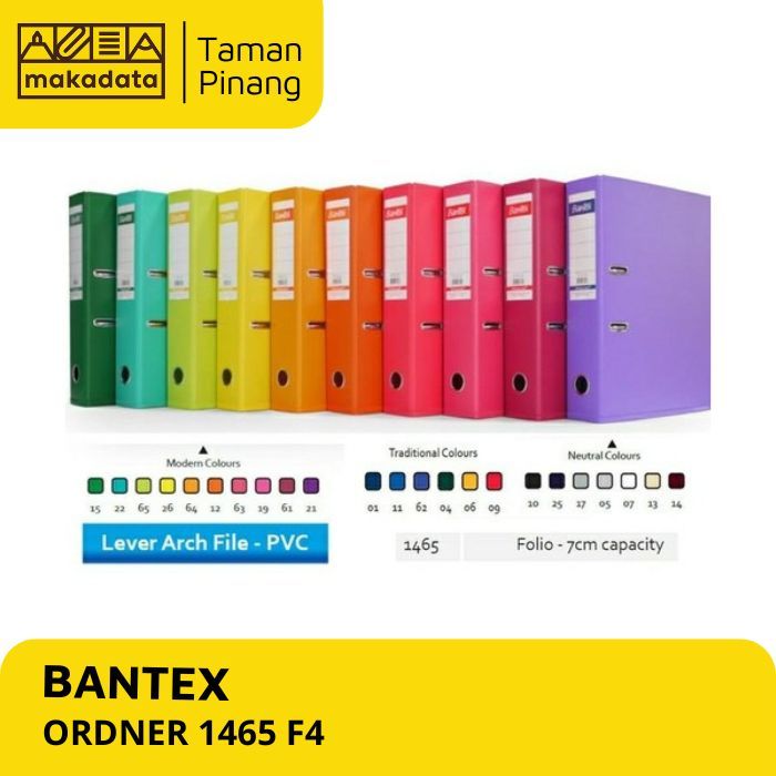 Jual BANTEX ORDNER PVC F4 FOLIO 1465 7CM ANEKA WARNA (1 PCS) | Shopee ...