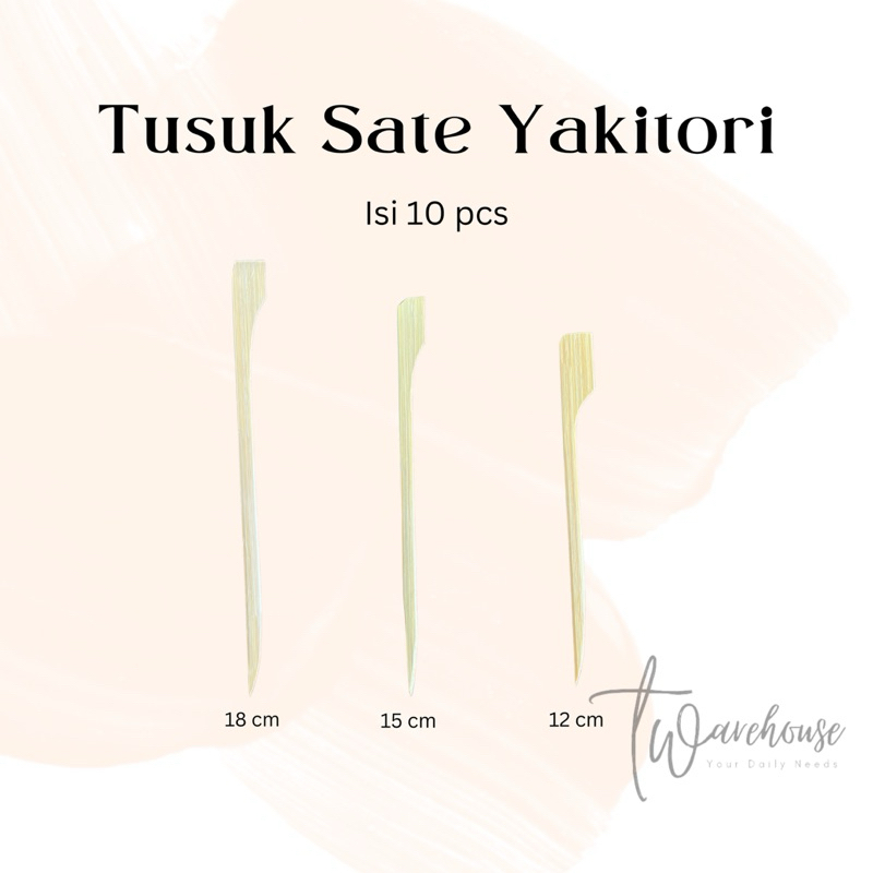 Jual Tusuk Sate Yakitori Tusuk Sate Jepang @isi 10 pcs | Shopee Indonesia