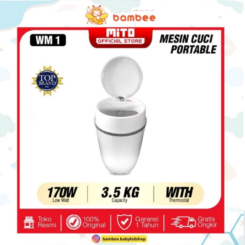 Jual Mito washing machine mesin cuci portable 3.5kg WM1 original ...