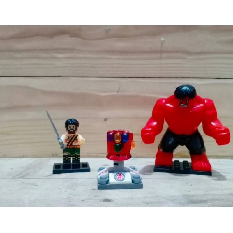 Jual lego red hulk vs hercules brick figure red hulk ross infinity ...