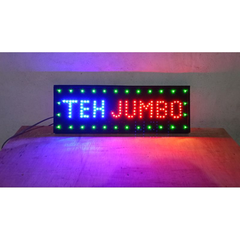 Jual papan tulisan lampu LED TEH JUMBO | Shopee Indonesia